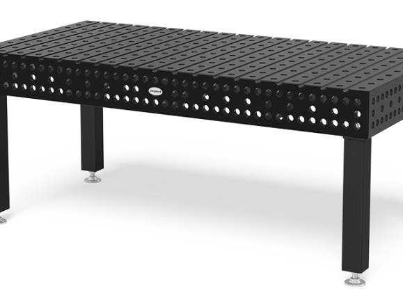 Table with hexagonal grooves | JC Metal